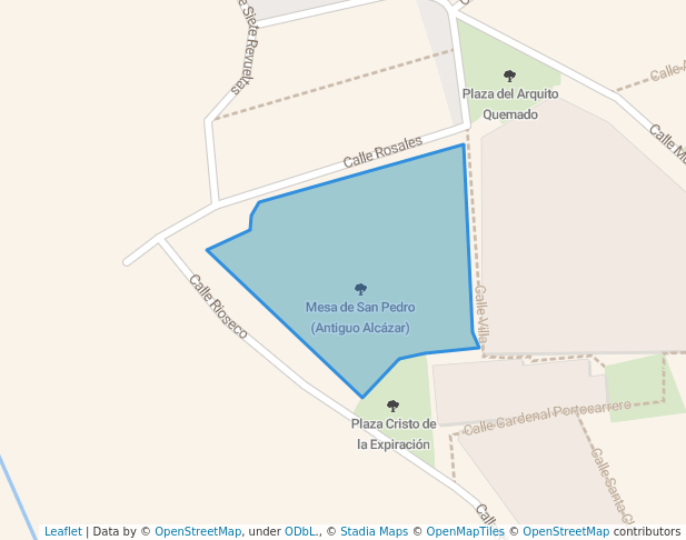 Mesa de San Pedro (Antiguo Alcázar) in Palma del Río | Map and Routes