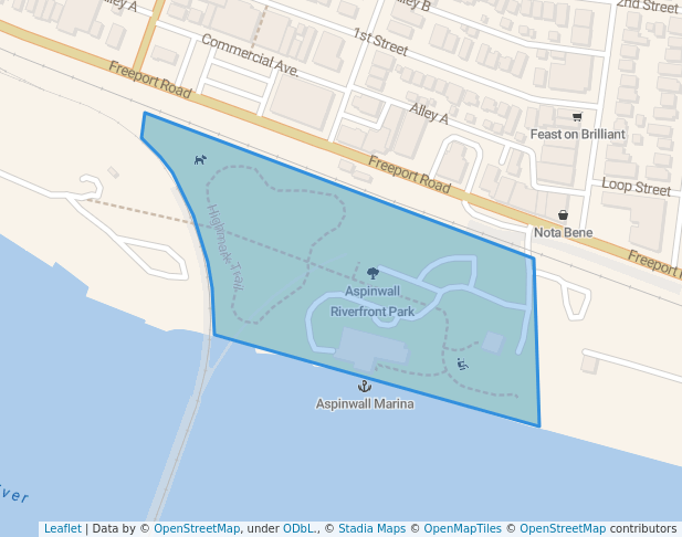 Aspinwall Riverfront Park in Pittsburgh | Map and Routes