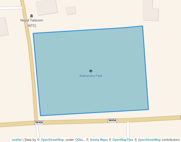 Mahendra Park in Bhadrapur | Map and Routes