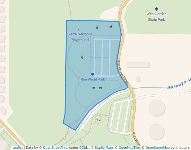 Ron Wood Park in West Jordan | Map and Routes