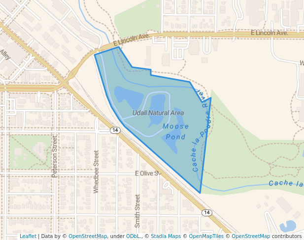 Udall Natural Area in Fort Collins | Map and Routes