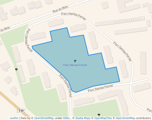 Parc Denise Ferrier in Pfastatt | Map and Routes