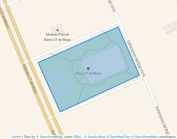 Plaza 27 de Mayo in Cobija | Map and Routes