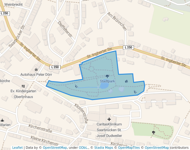 Stadtpark in Saarbrücken | Map and Routes