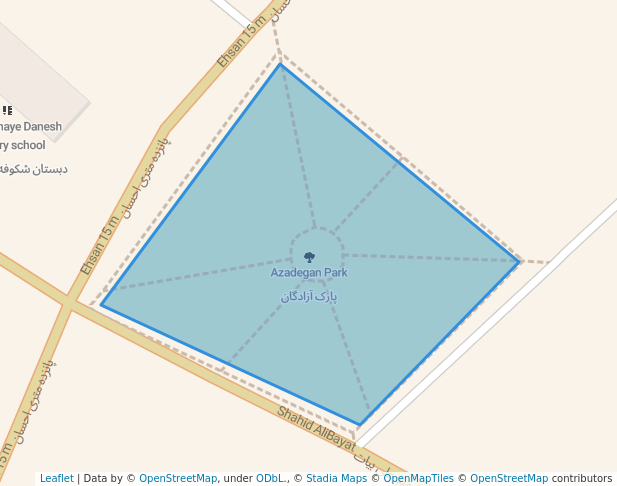 Azadegan Park in Borujerd | Map and Routes