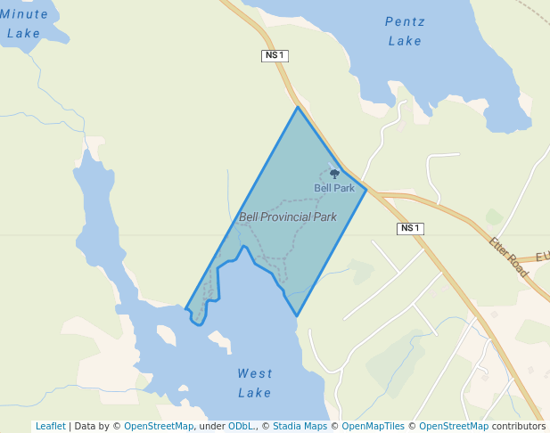 Bell Provincial Park in Mount Uniacke | Map and Routes