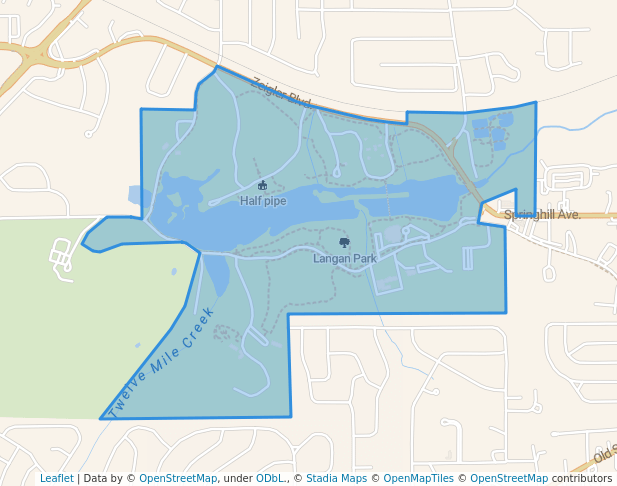Langan Park in Mobile | Map and Routes