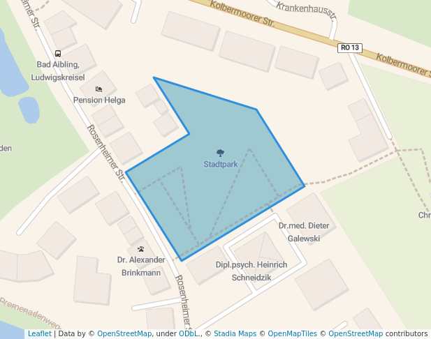 Stadtpark in Bad Aibling | Map and Routes