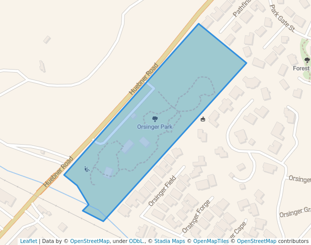 Orsinger Park in San Antonio | Map and Routes