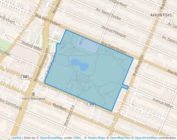 Parc Ahuntsic in Montreal | Map and Routes