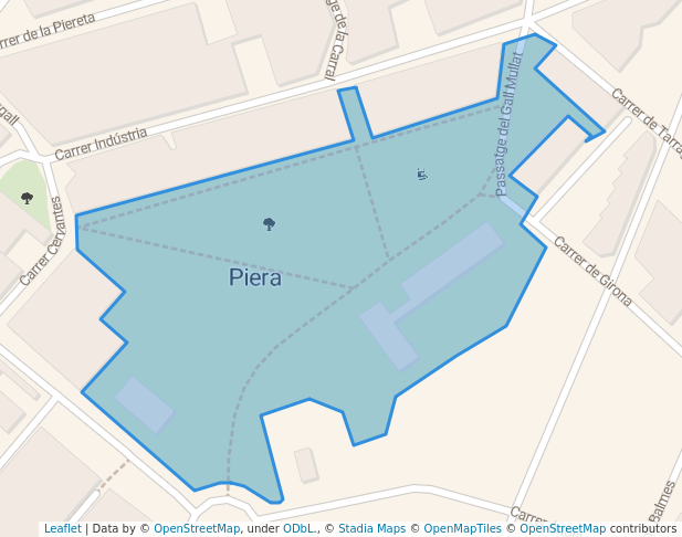 Parc del Gall Mullat in Piera | Map and Routes