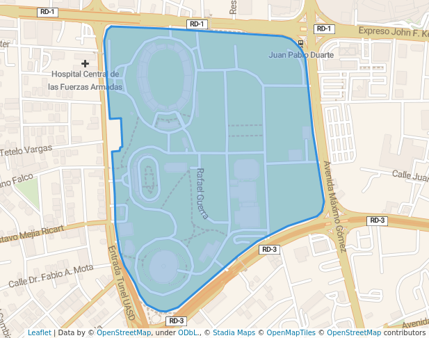 Centro Olimpico Juan Pablo Duarte in Santo Domingo | Map and Routes