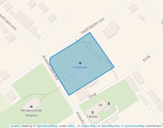 Emlékpark in Baracska | Map and Routes