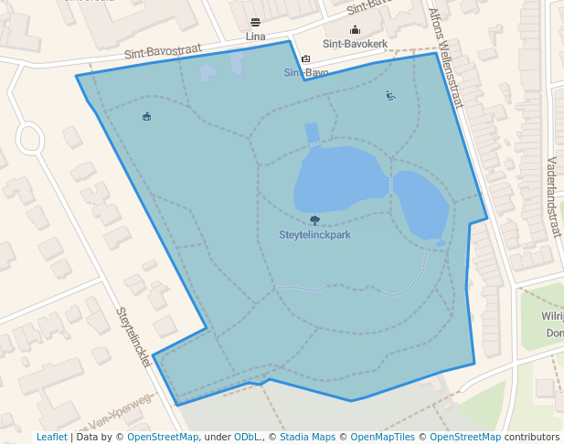 Steytelinckpark in Antwerpen | Map and Routes