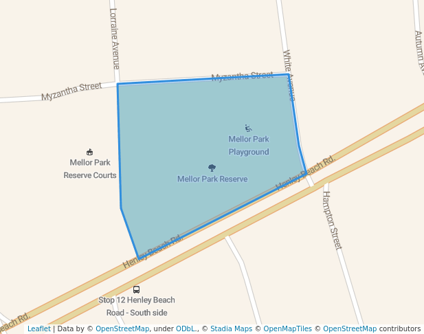 Mellor Park Reserve in Lockleys | Map and Routes