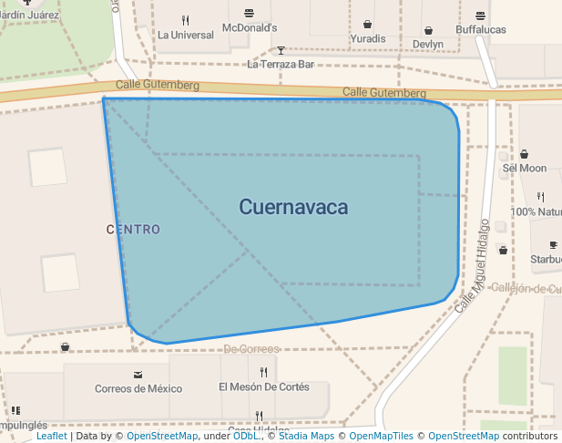 Plaza de Armas in Cuernavaca | Map and Routes