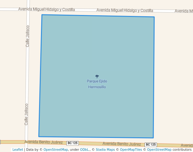 Parque Ejido Hermosillo in Ejido Hermosillo | Map and Routes