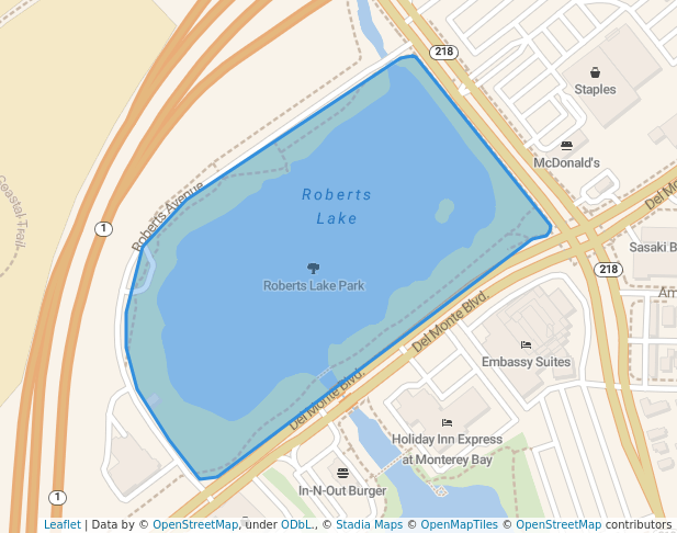 Roberts Lake Park in Seaside | Map and Routes