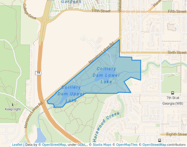 Colliery Dam Park in Nanaimo | Map and Routes