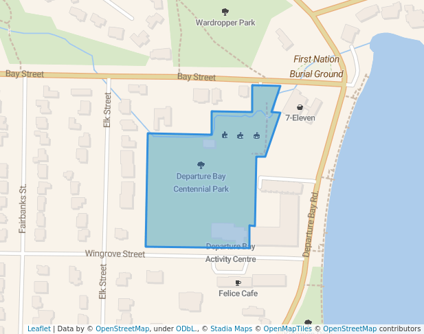 Departure Bay Centennial Park in Nanaimo | Map and Routes