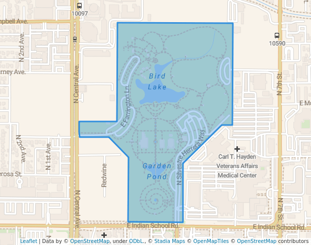 Steele Indian School Park in Phoenix | Map and Routes