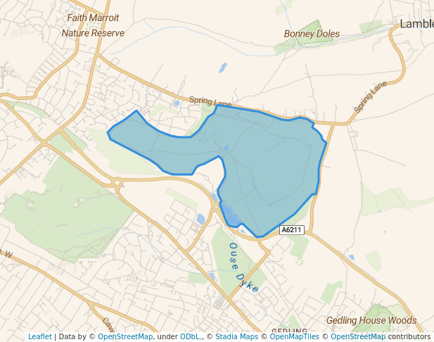 Gedling Country Park in Lambley | Map and Routes