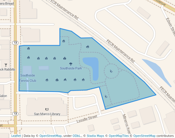 Southside Park in Jacksonville | Map and Routes