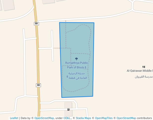 Rumaithiya Public Park of Block 8 in Rumaithiya | Map and Routes