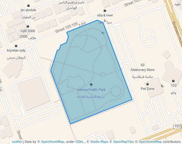 Jabriya Public Park in Jabriya | Map and Routes