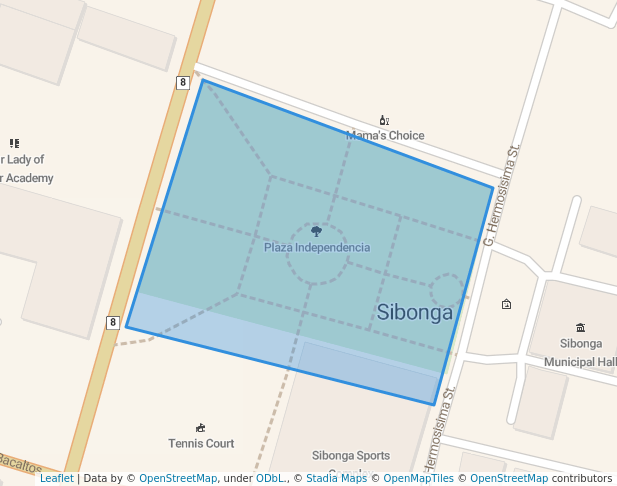 Plaza Independencia in Sibonga | Map and Routes