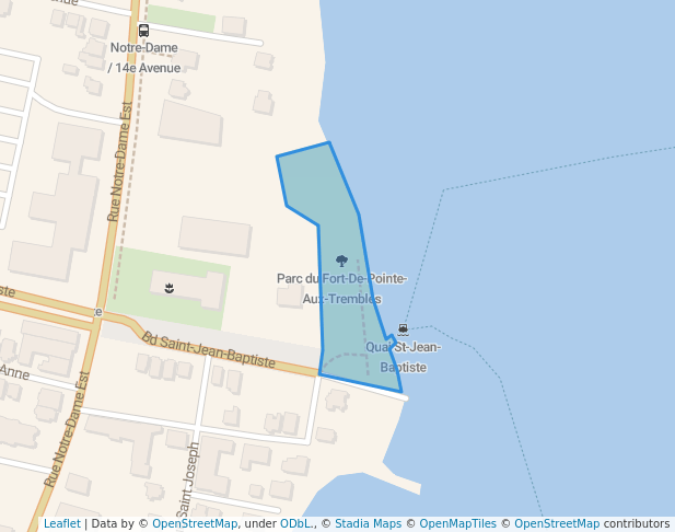 Parc du Fort-De-Pointe-Aux-Trembles in Montréal | Map and Routes