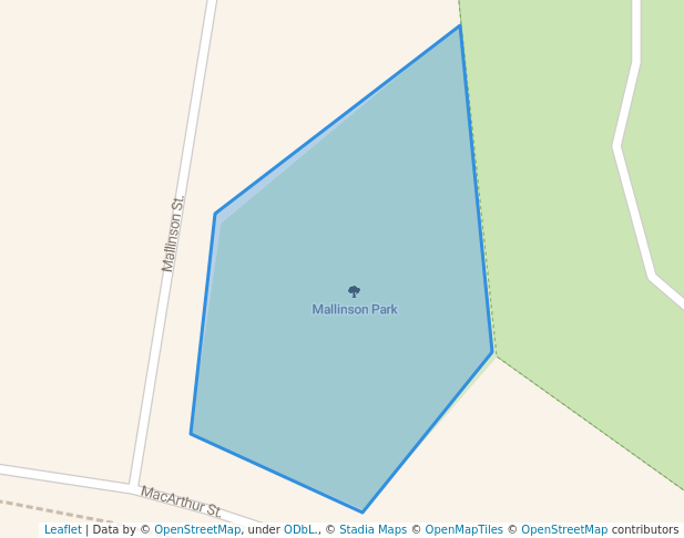 Mallinson Park in Griffith | Map and Routes