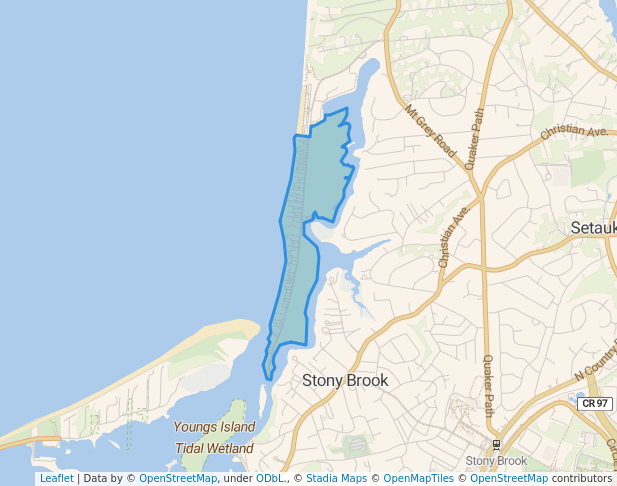 West Meadow Wetlands Reserve in Stony Brook | Map and Routes