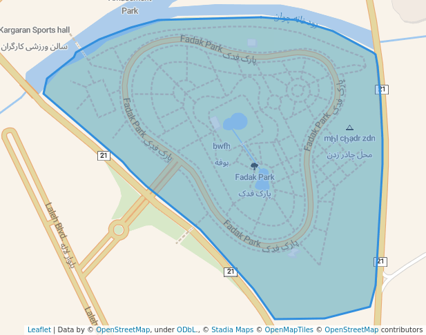 Fadak Park in Bonab | Map and Routes