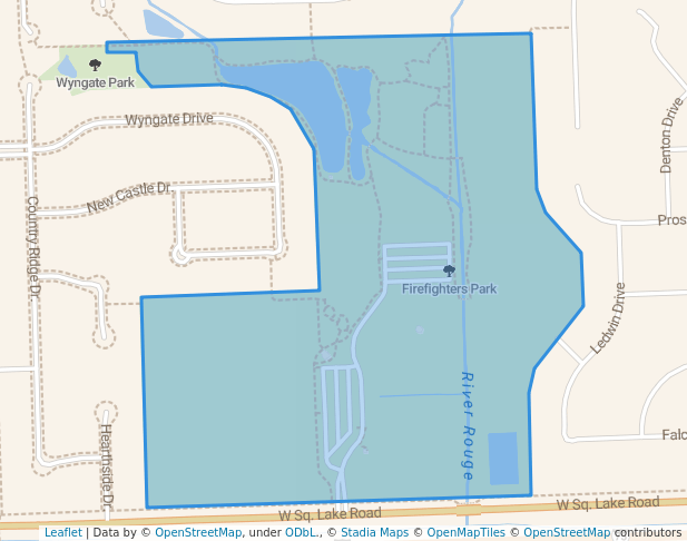 Firefighters Park in Troy | Map and Routes