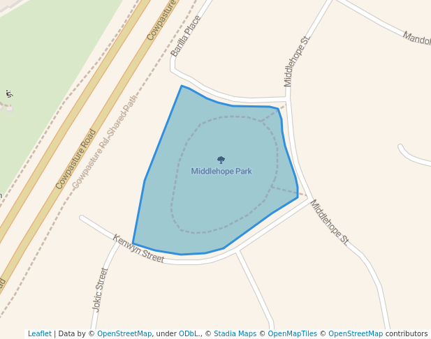 Middlehope Park in Bonnyrigg Heights | Map and Routes