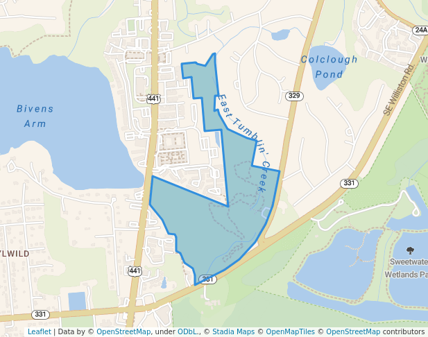 Bivens Arm Nature Park in Gainesville | Map and Routes