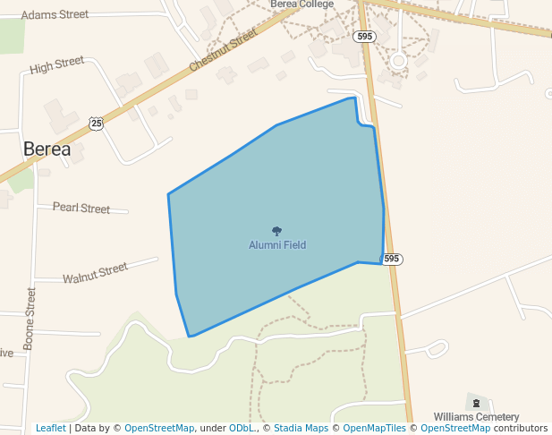 Alumni Field in Berea | Map and Routes