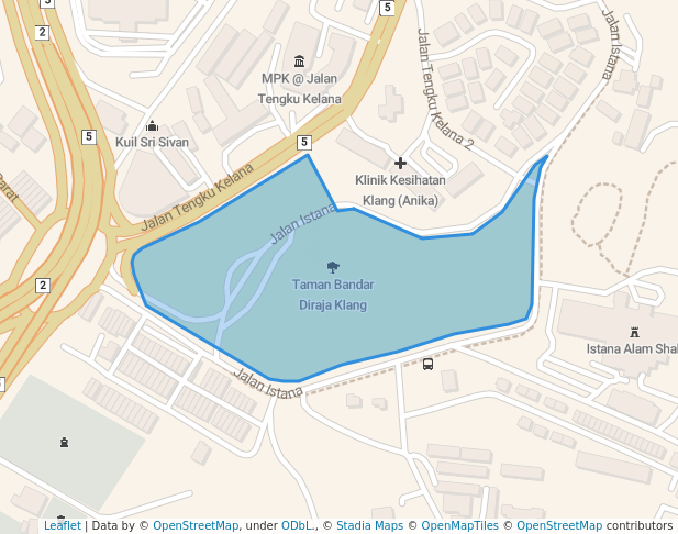 Royal Klang Park in Klang | Map and Routes