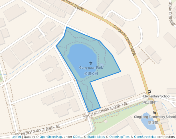 Gong-guan Park in Taipei | Map and Routes