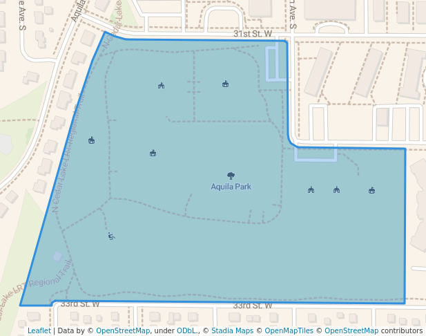 Aquila Park in St. Louis Park | Map and Routes