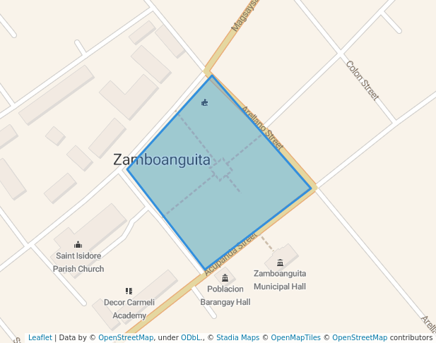 Zamboanguita Plaza in Zamboanguita | Map and Routes