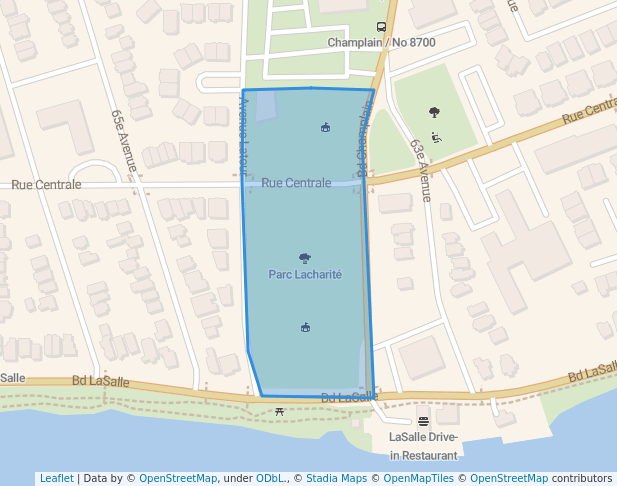 Parc Lacharité in Montréal | Map and Routes