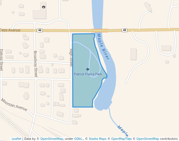 Patrick Pierce Park in Enderlin | Map and Routes