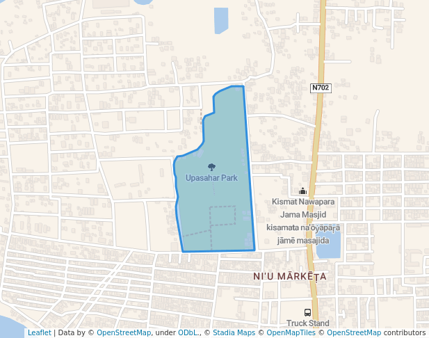 Upasahar Park in Jessore | Map and Routes