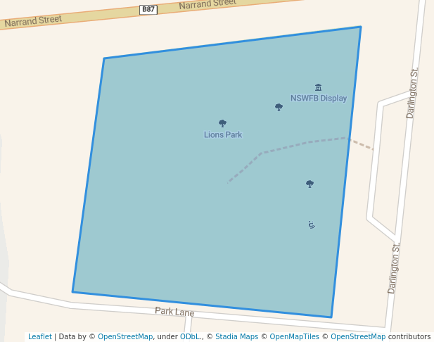 Lions Park in Darlington Point | Map and Routes