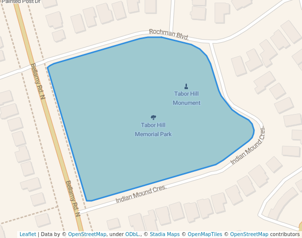 Tabor Hill Memorial Park in Toronto | Map and Routes