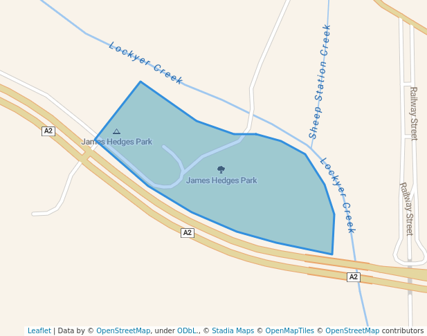 James Hedges Park in Helidon | Map and Routes