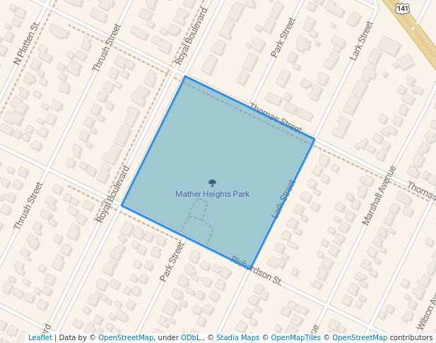 Mather Heights Park in Green Bay | Map and Routes