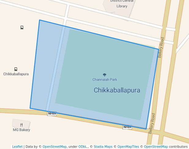 Channaiah Park in Chikkaballapur | Map and Routes